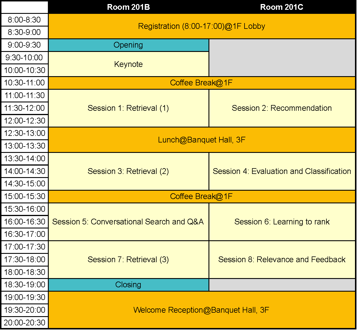 Program at a Glance – ICTIR 2023